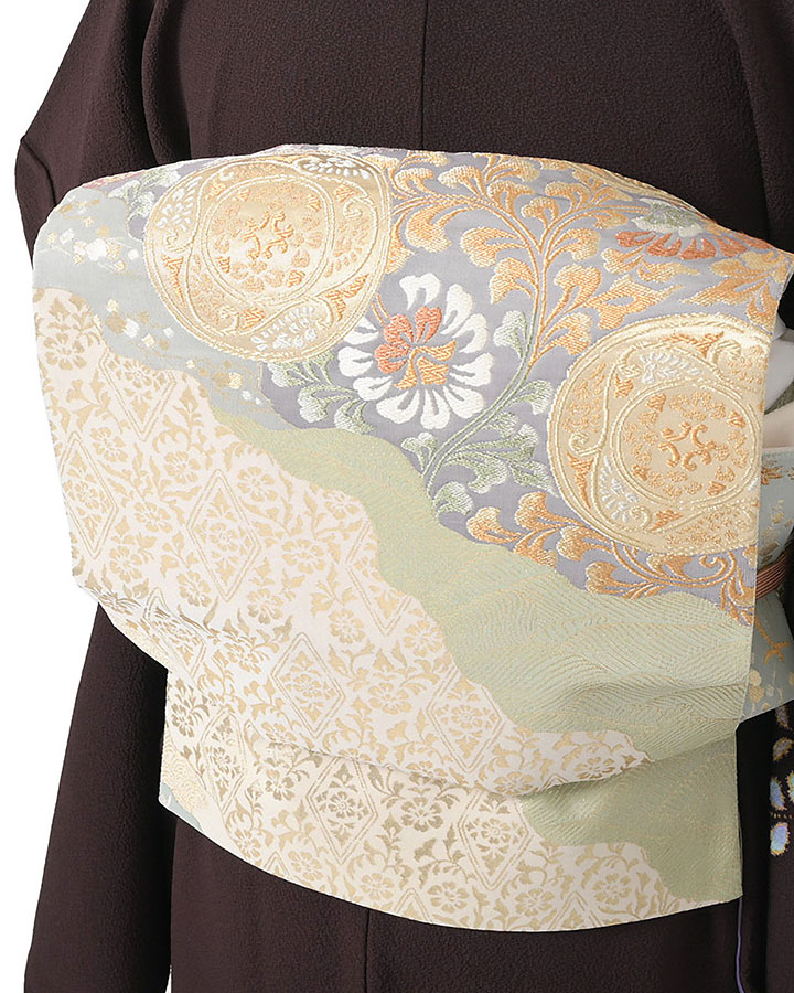 ・訪問着レンタル 【翠山工房】名物辻ヶ花 黒梅色 MOサイズ D693｜京都きもの市場 着物宅配レンタル