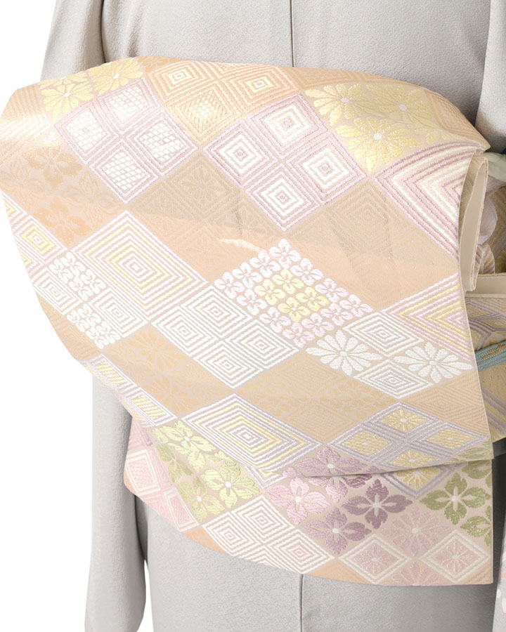 ・訪問着レンタル 木賊に雪輪花 白鼠色 Mサイズ D793｜京都きもの市場 着物宅配レンタル